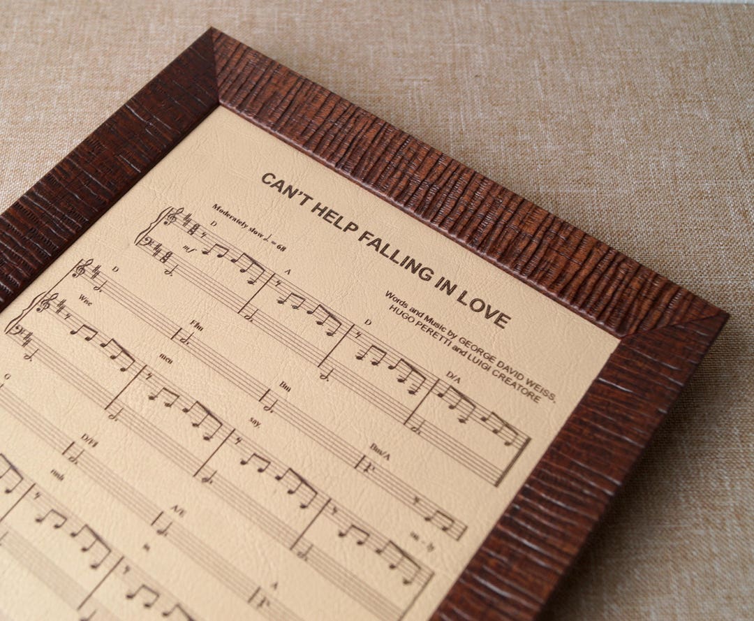 Leather Engraving, Music Notes Sheet Engraved on Real Leather, 3rd ...