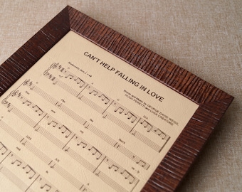 Real Leather Engraving Music Notes Sheet Engraved on Genuine | Etsy