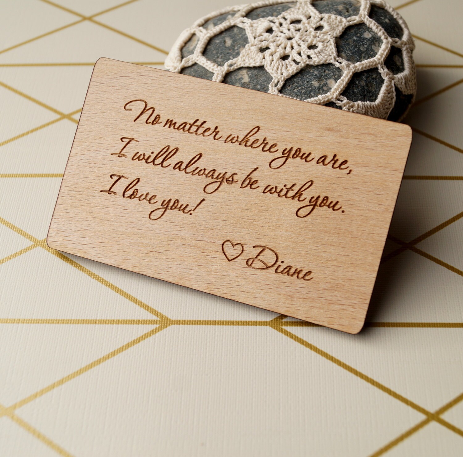 Wooden Wallet Insert Card Personalized 5th Anniversary Gift - Etsy