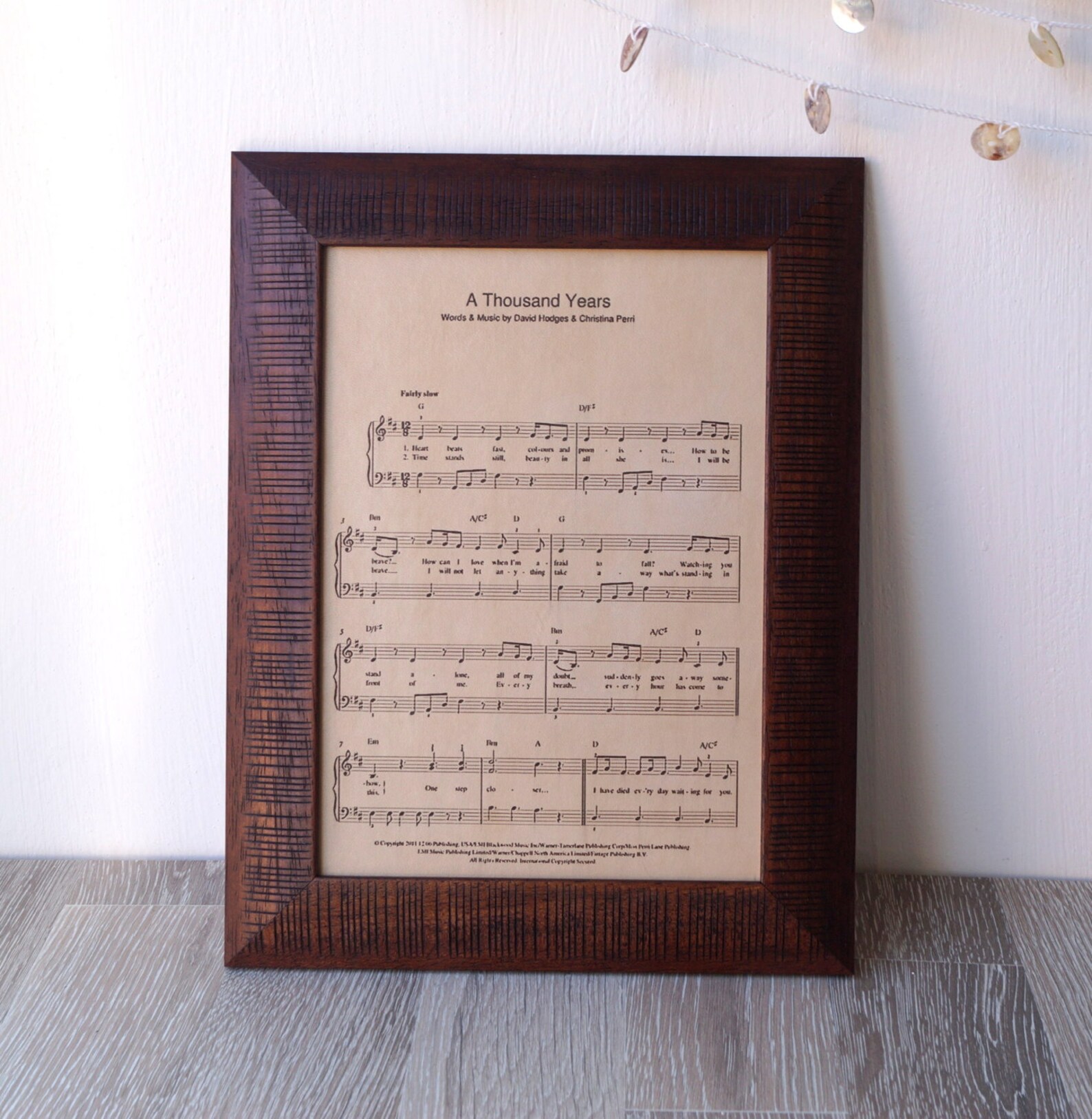 Real Leather Engraving, Music Notes Sheet Engraved on Genuine Leather ...
