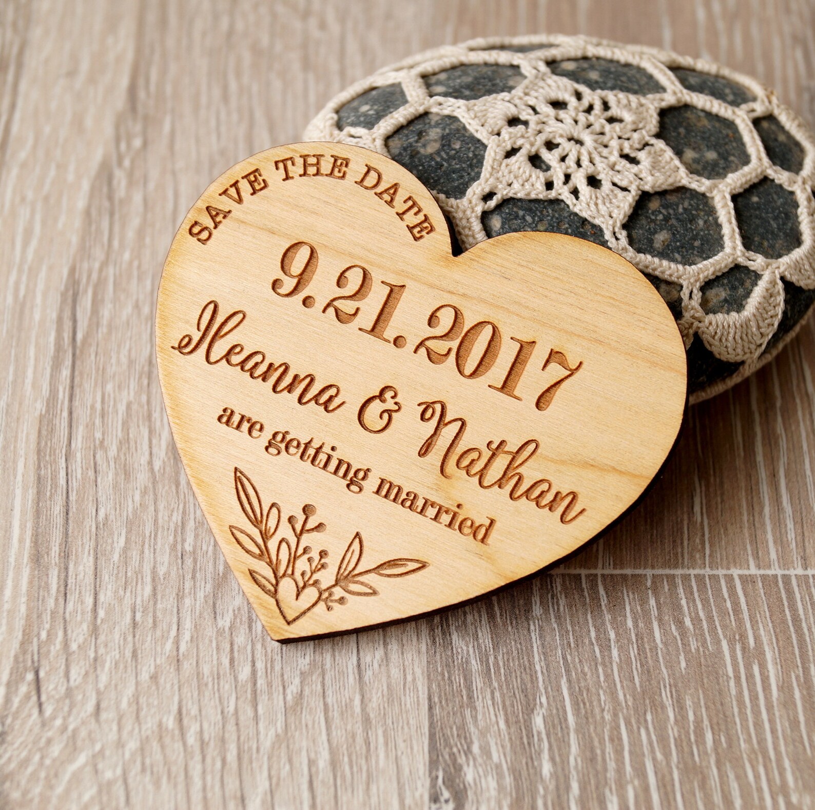 Save the date magnets wedding save the dates heart magnets | Etsy