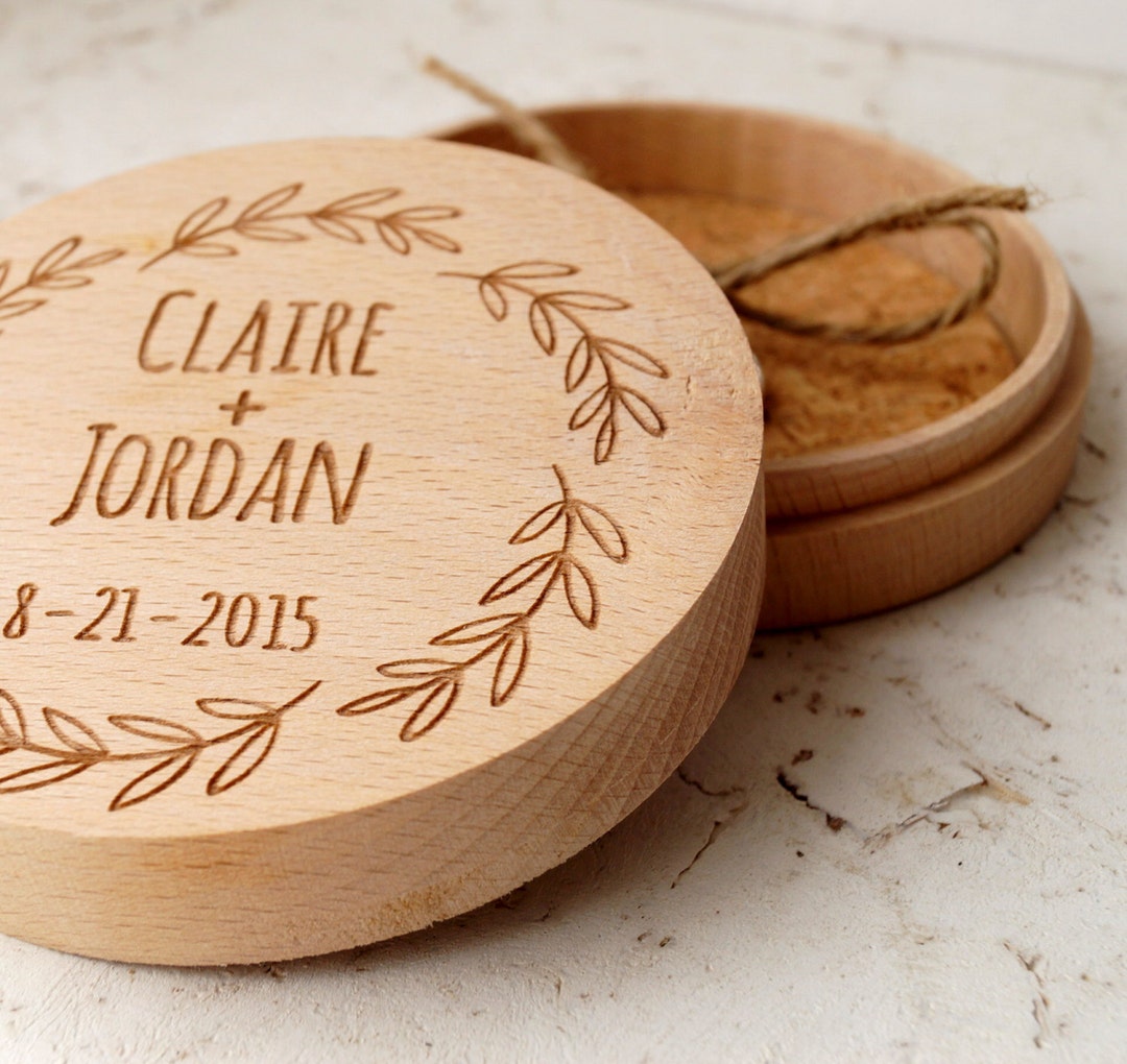 Ring Bearer Box, Personalized Ring Box, Rustic Wedding Ring Bearer Box ...