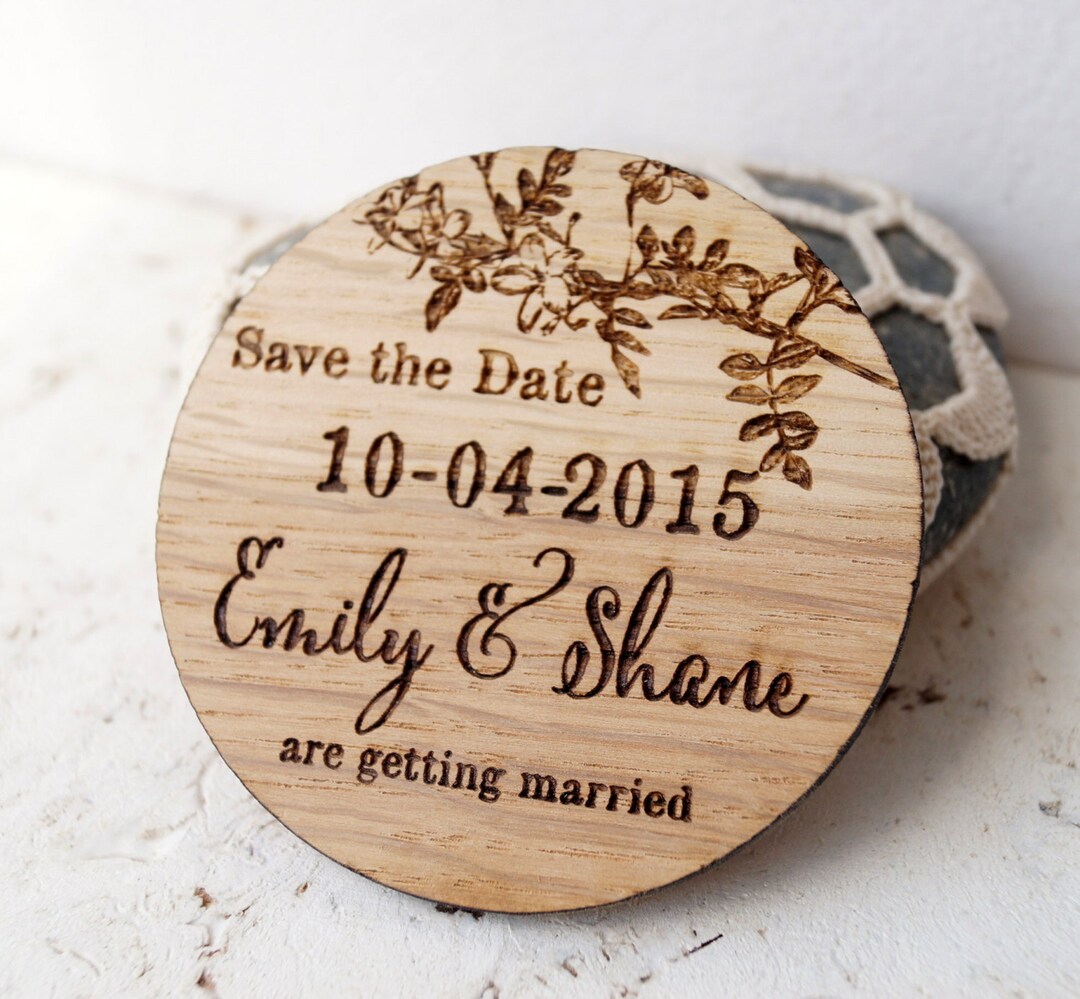 Rustic Save The Date Magnets