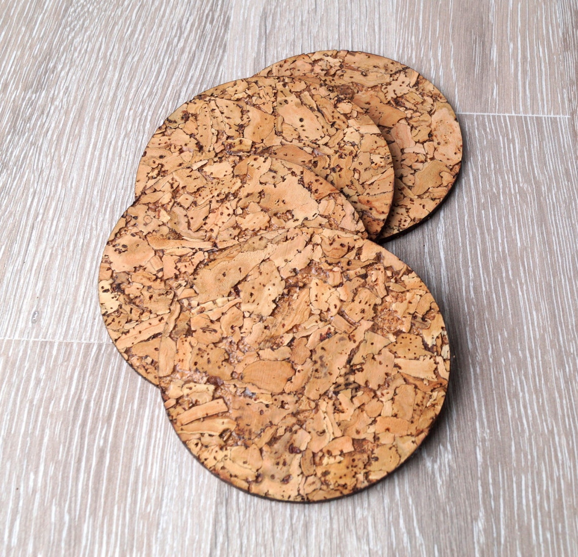 Cork Coasters Rustic Cork Coasters Natural Cork Coasters | Etsy