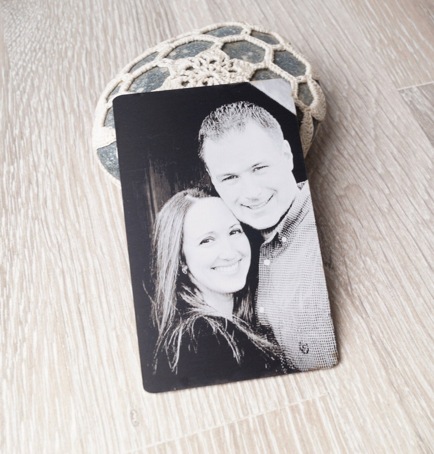 Engraved wallet insert card real photograph wallet card | Etsy