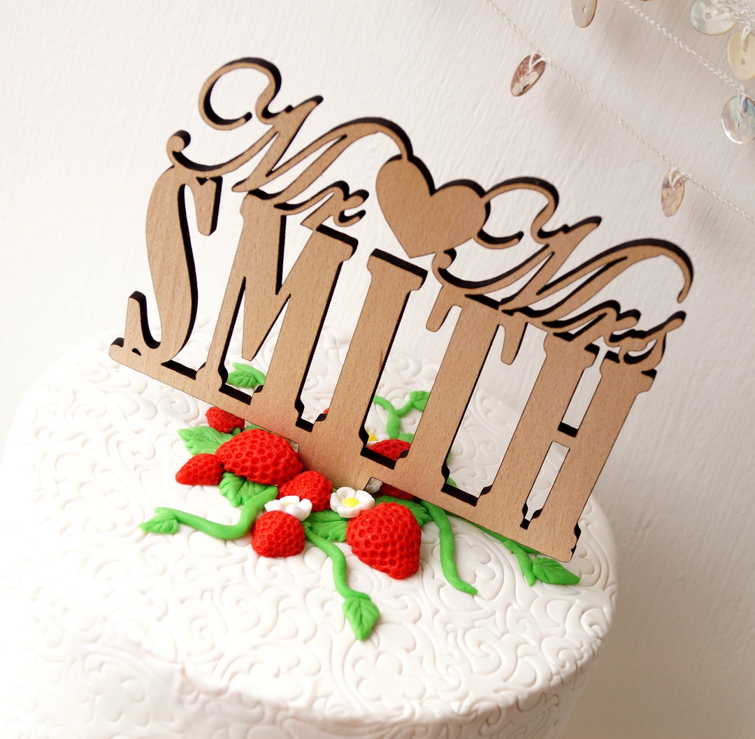 Topper de pastel de boda, topper de pastel de boda Mr y Mrs, topper de ...