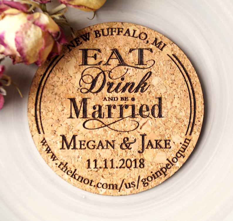 Rustic Wedding Save the Dates Save the Date Cork Coasters or - Etsy