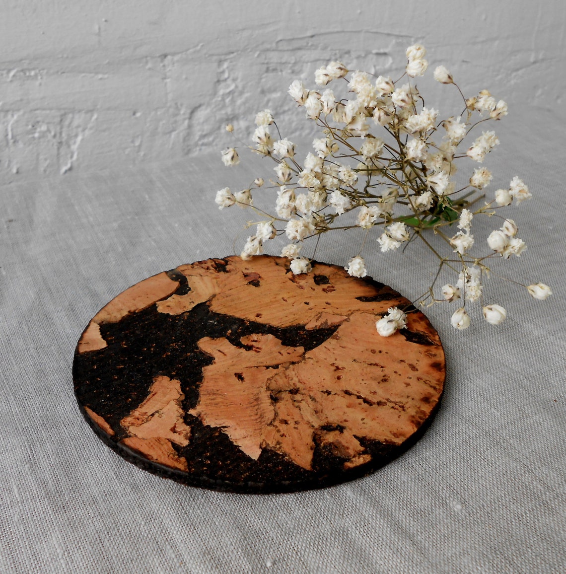 Wooden Cork Coasters Rustic Wooden Coasters Set of 4 Round - Etsy