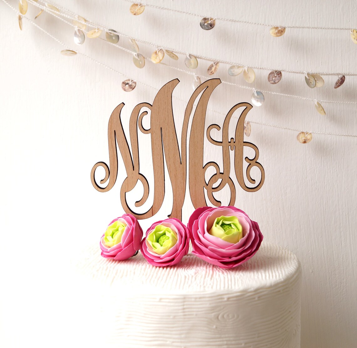 Monogram Wedding Cake Topper Personalized Cake Topper - Etsy