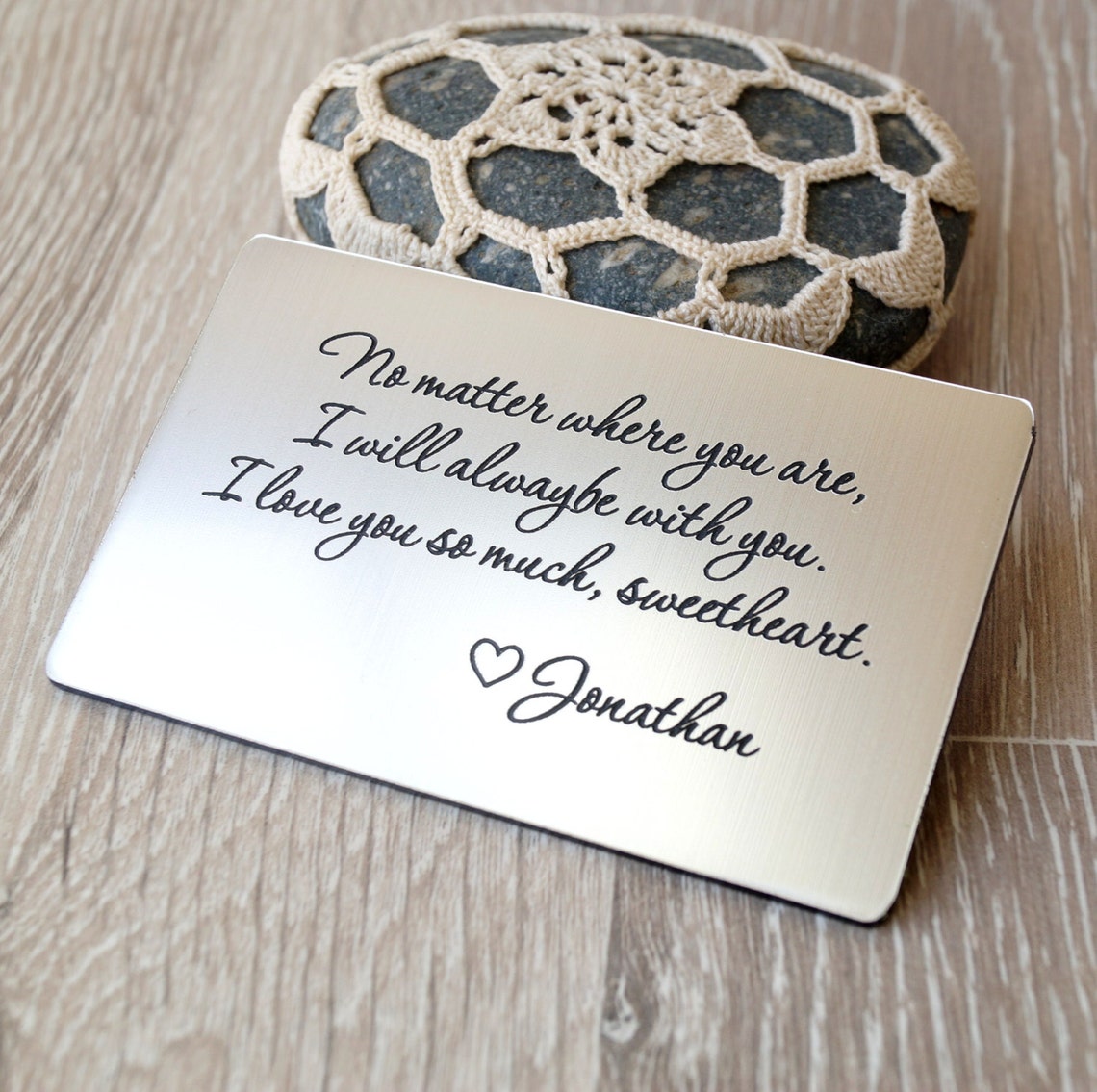 Personalized Wallet Insert Card Custom Laser Engraved Wallet | Etsy