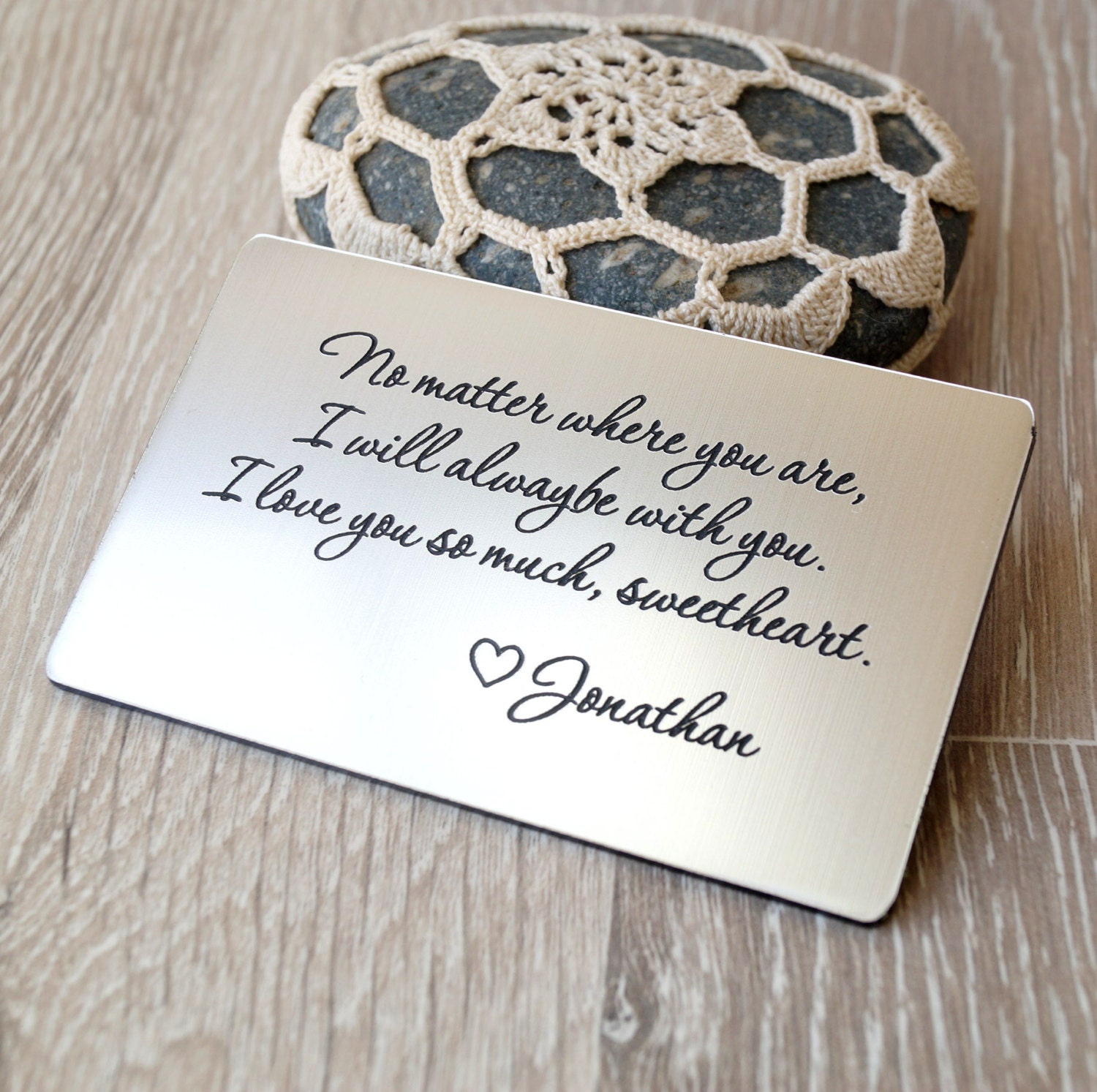 Personalized wallet insert card custom laser engraved wallet | Etsy