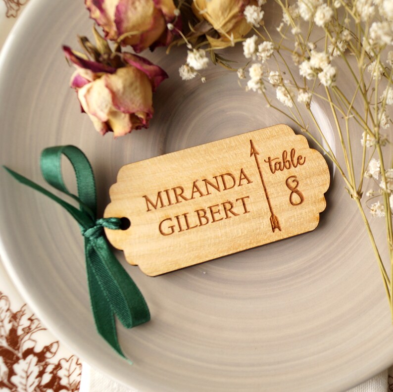 Place Cards Wedding Place Tags Individually Engraved Place | Etsy