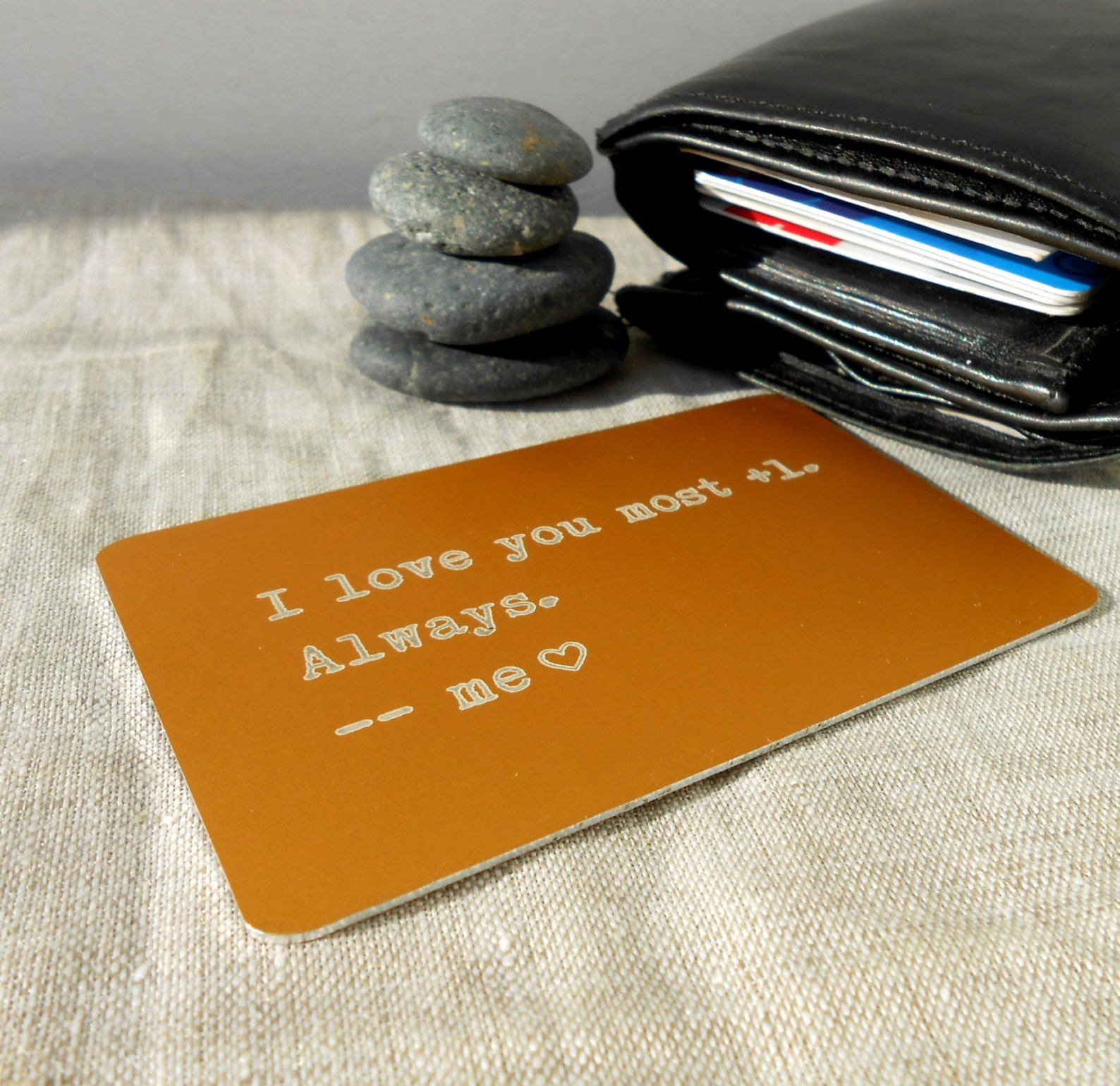 Personalized Wallet Card, Metal Wallet Insert, Custom Engraved Wallet ...