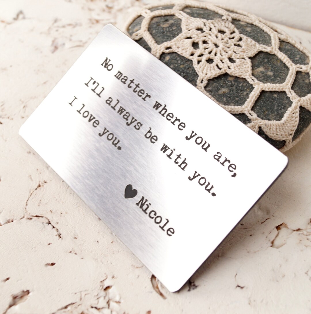 Engraved Wallet Insert Card, Personalized Wallet Insert Card ...