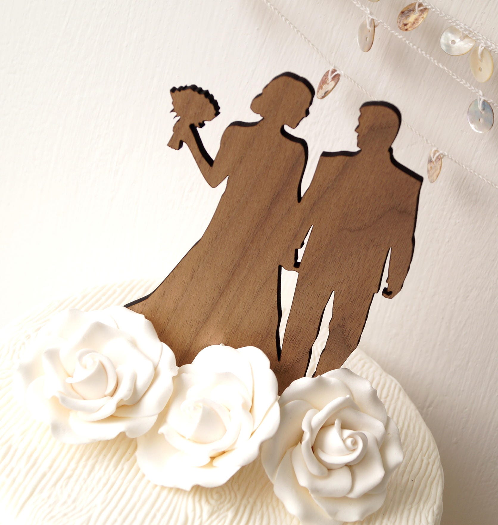 Silhouette Wedding Cake Topper Bride and Groom Cake Topper | Etsy