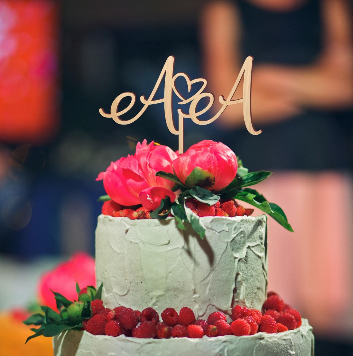 Cake Topper for Wedding, Personalized Cake Topper, Initial Letters Cake ...