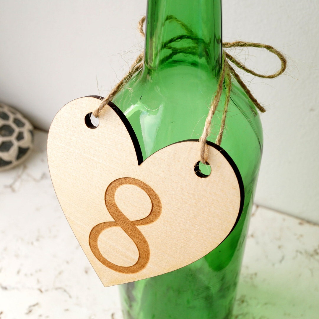 Wedding Table Number, Wooden Table Numbers, Rustic Heart Table Numbers ...