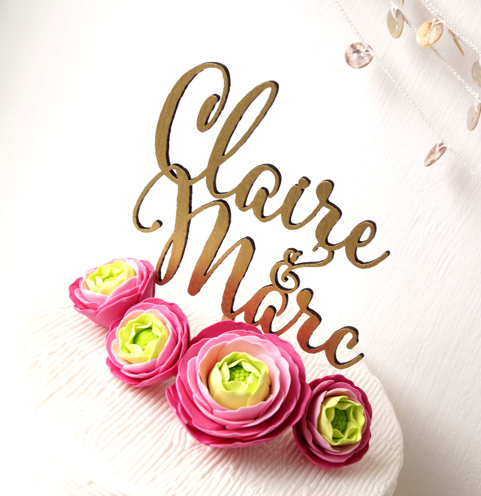 Names Cake Topper Wedding Cake Topper Rustic Cake Topper | Etsy