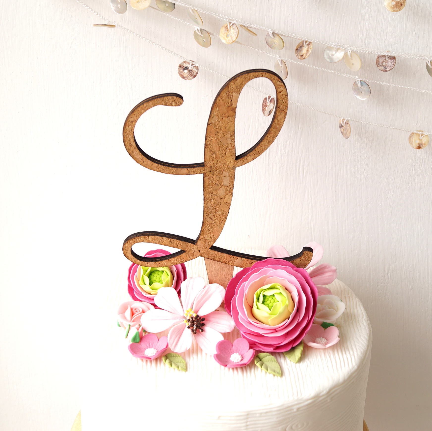 Rustic cake topper wedding cake topper monogram cake topper | Etsy