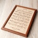 Leather Engraved Music Sheet, Personalized Framed Music Notes, 3rd ...