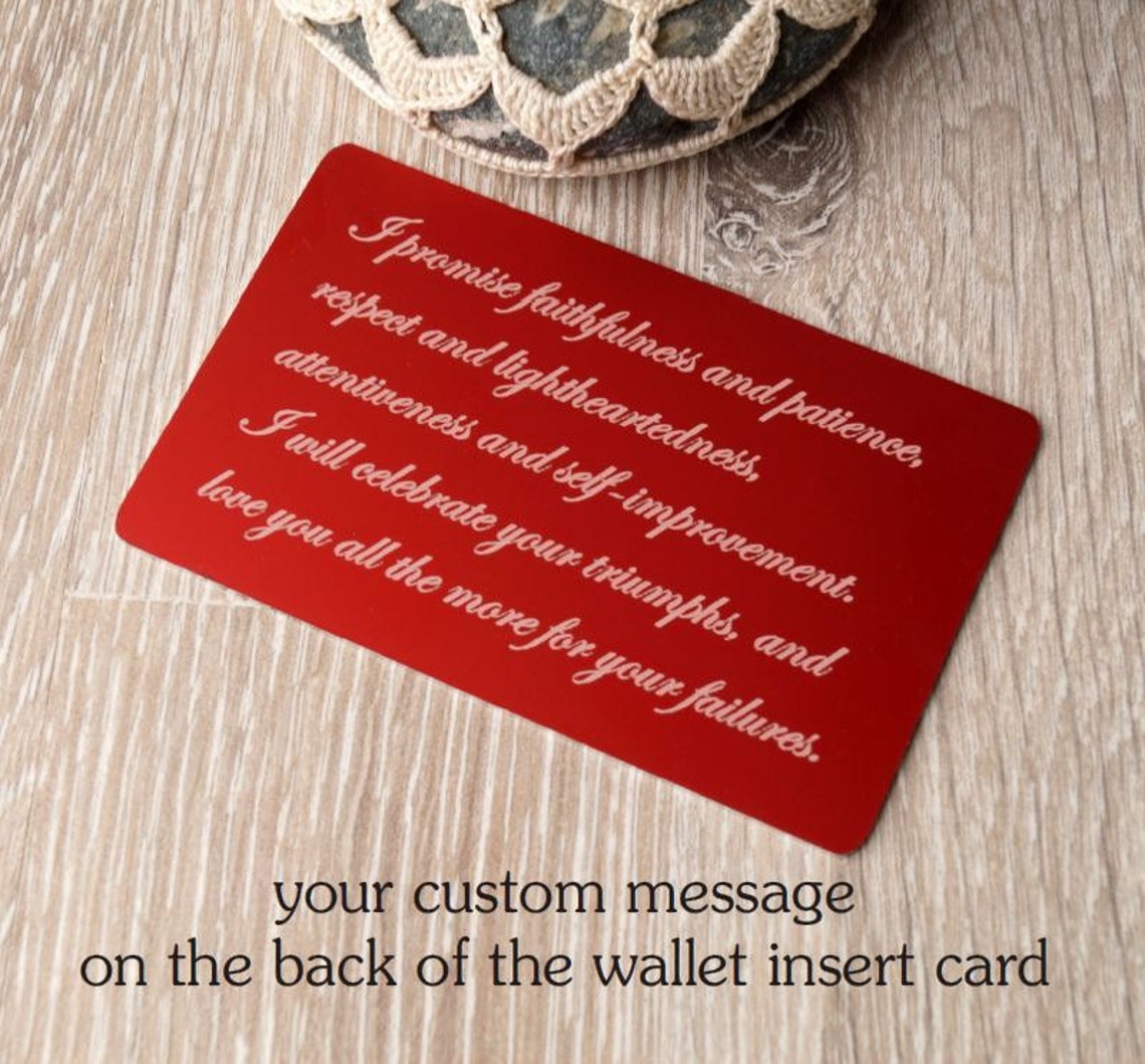 Personalized Wallet Insert Card Real Photo Engraved Wallet - Etsy