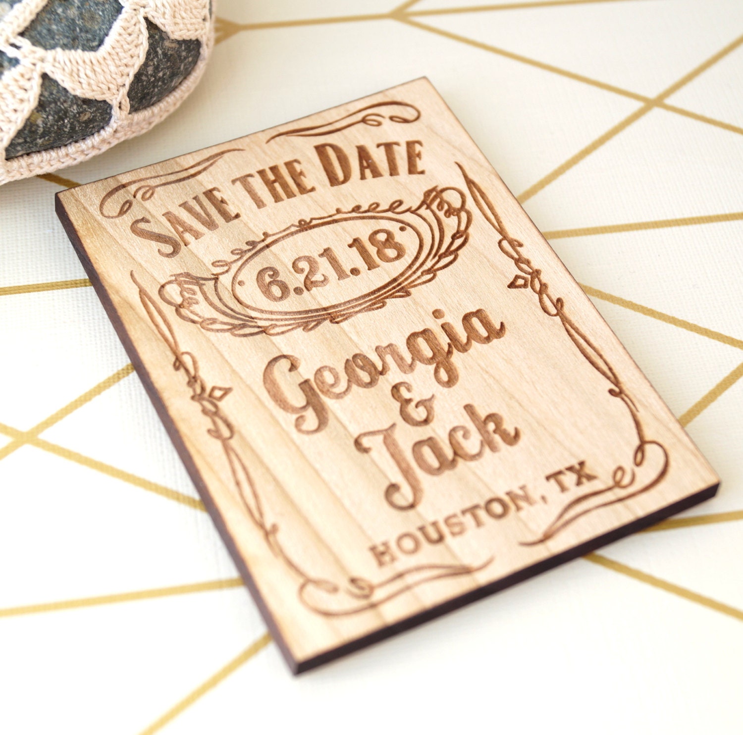 Save the Date magnets rustic wooden save the dates magnets | Etsy