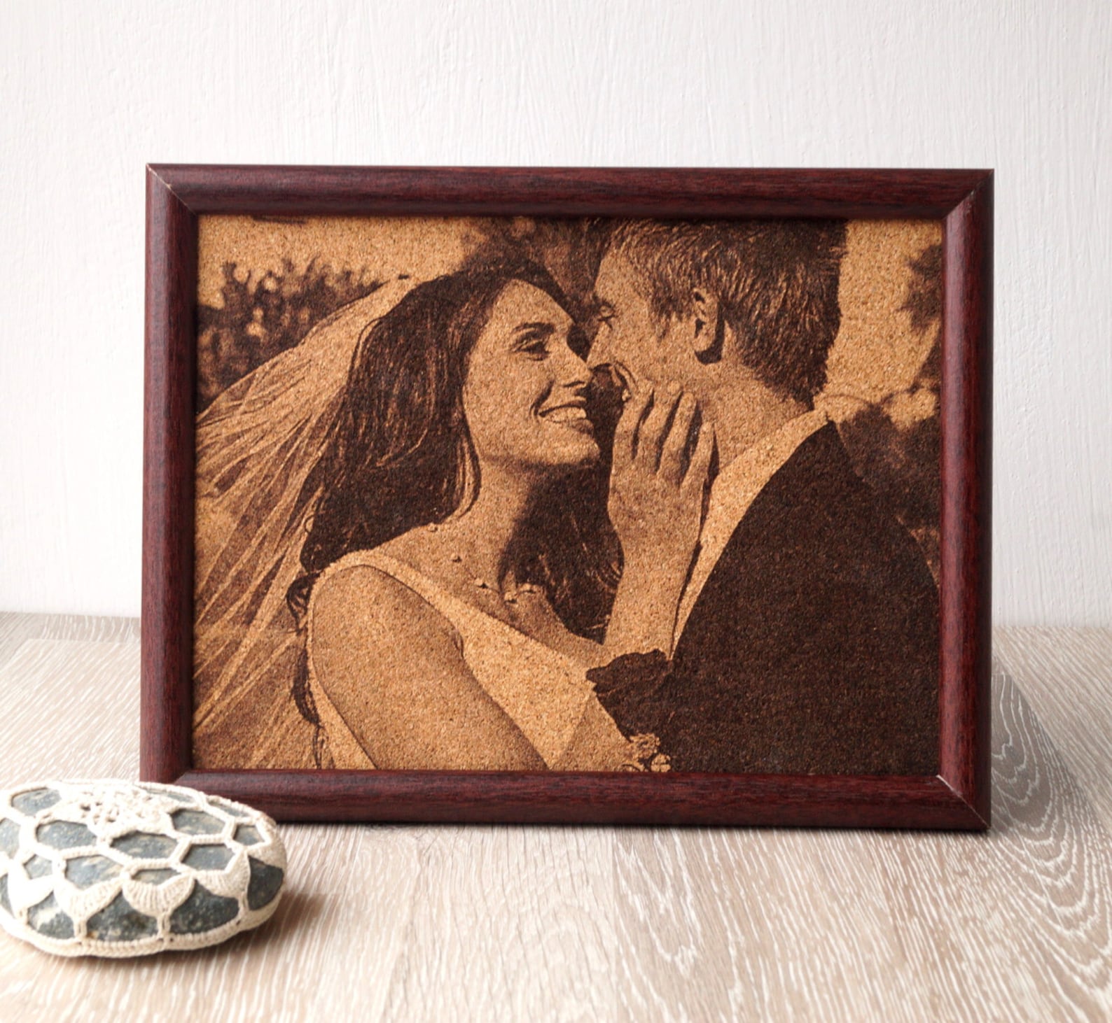 Custom Engraved Cork Photograph Personalized Framed Picture - Etsy