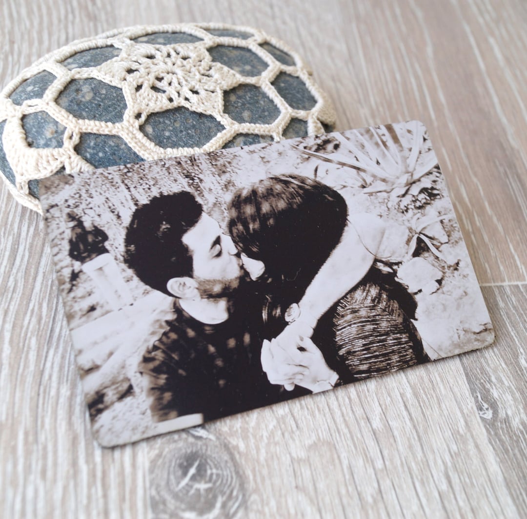 Metal Wallet Insert Card, Real Photo Engraved Wallet Card, Custom ...
