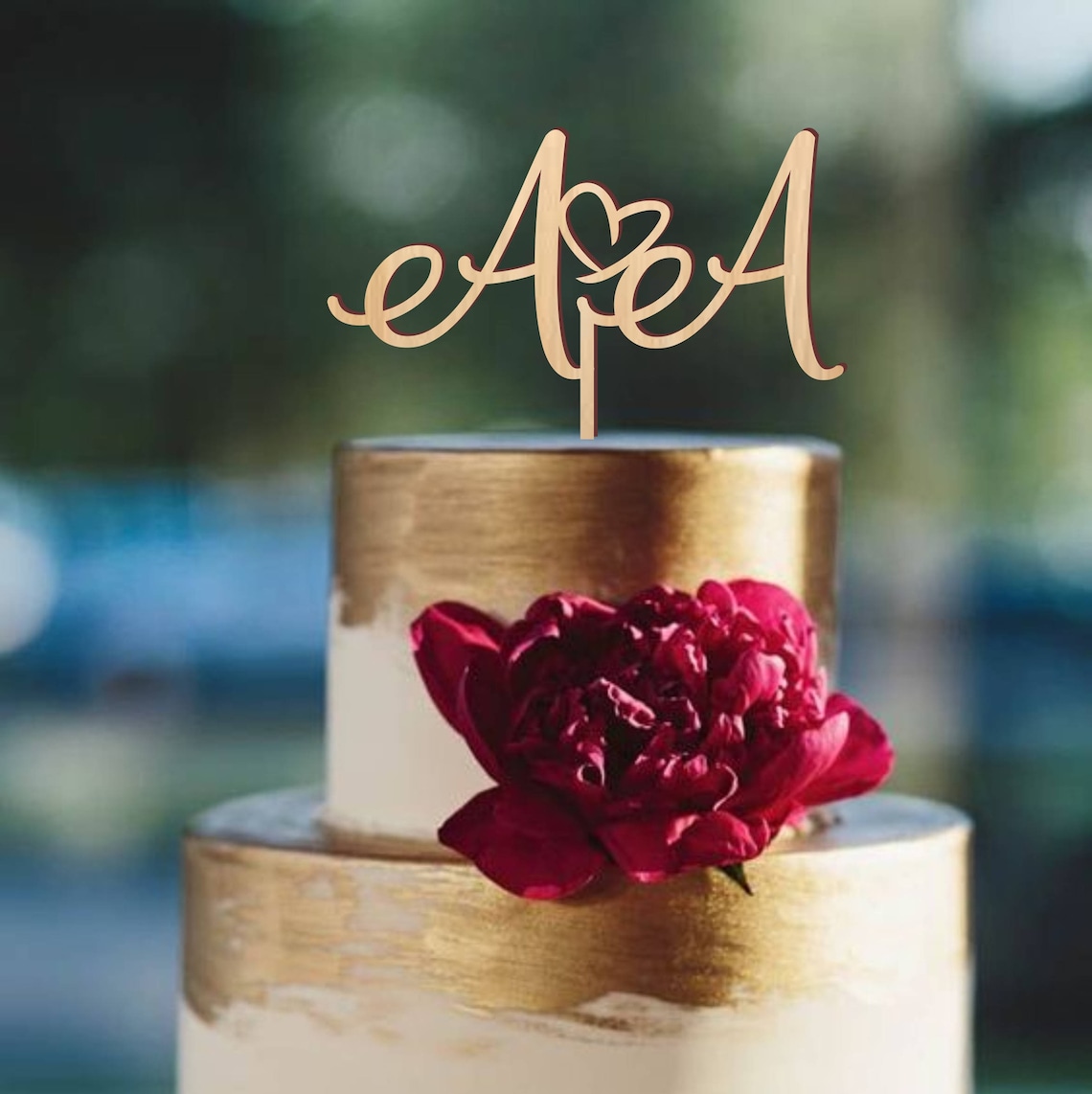 Cake Topper for Wedding, Personalized Cake Topper, Initial Letters Cake ...
