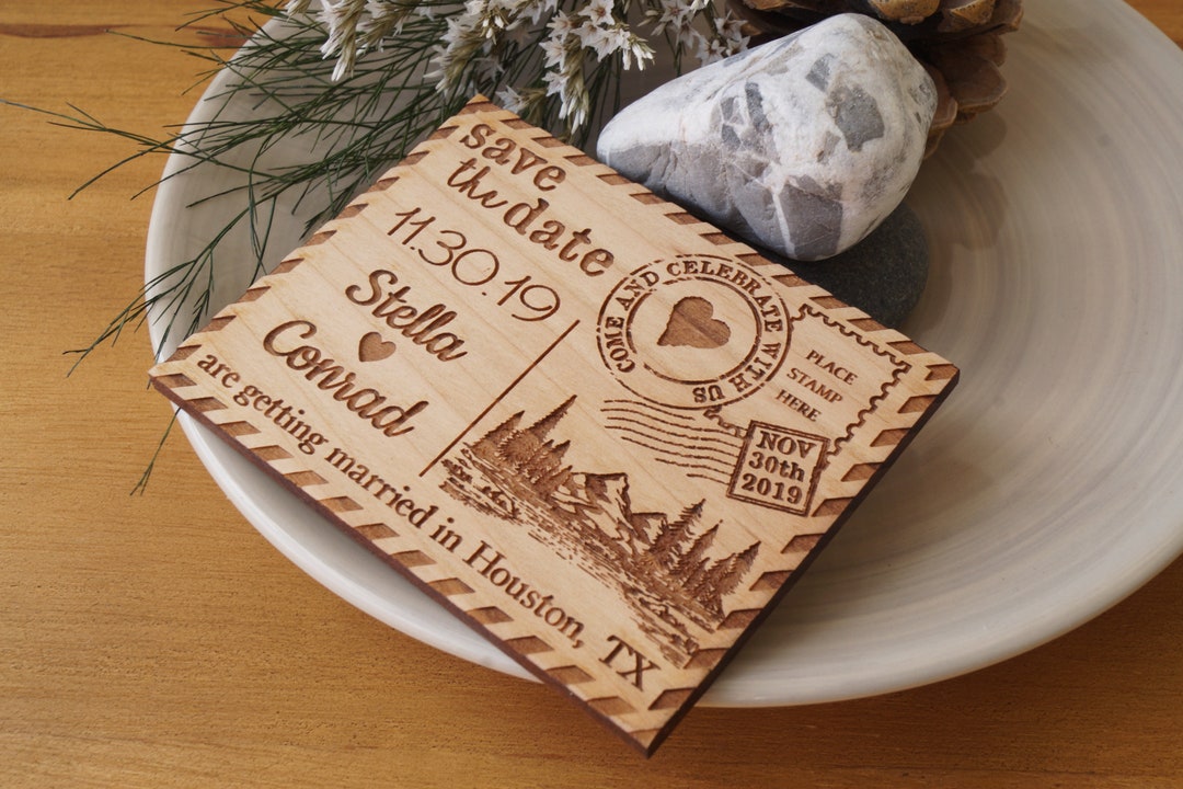 Rustic Save The Date Magnets