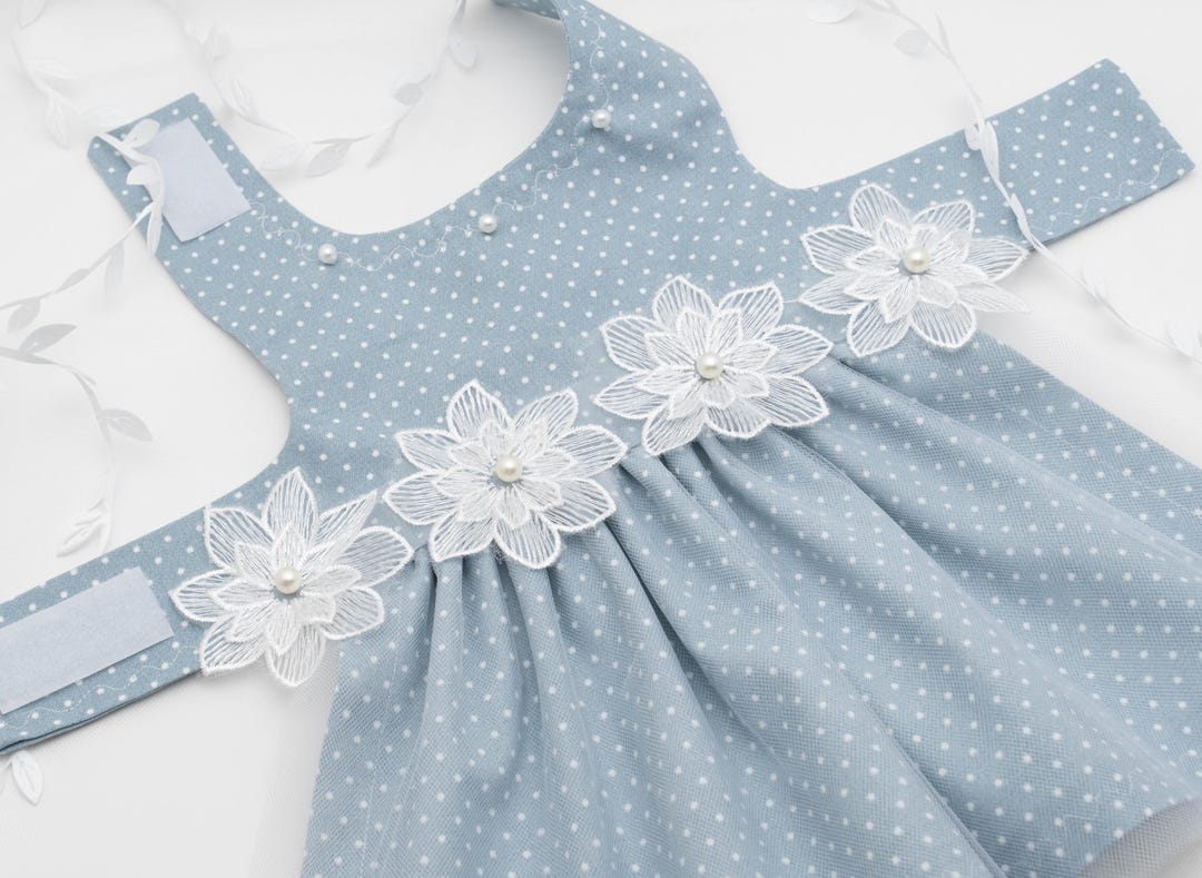 Fancy Girl Dog Dress - Dog Dress, Dog Harness, Summer Dog Dress, Girl ...