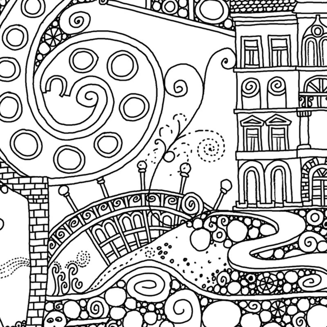 Digital Coloring Book Printable Coloring Sheet, Budapest Travel ...