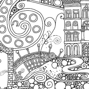 Digital Coloring Book Printable Coloring Sheet, Budapest Travel ...