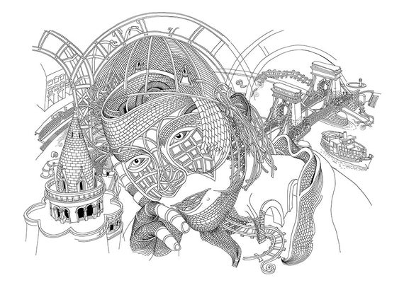 Digital Coloring Page Printable Artwork Budapest Travel - Etsy Ireland