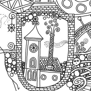 Digital Coloring Book Printable Coloring Sheet, Budapest Travel ...