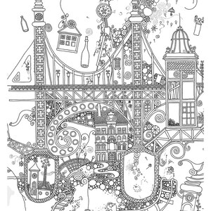 Digital Coloring Book Printable Coloring Sheet, Budapest Travel ...