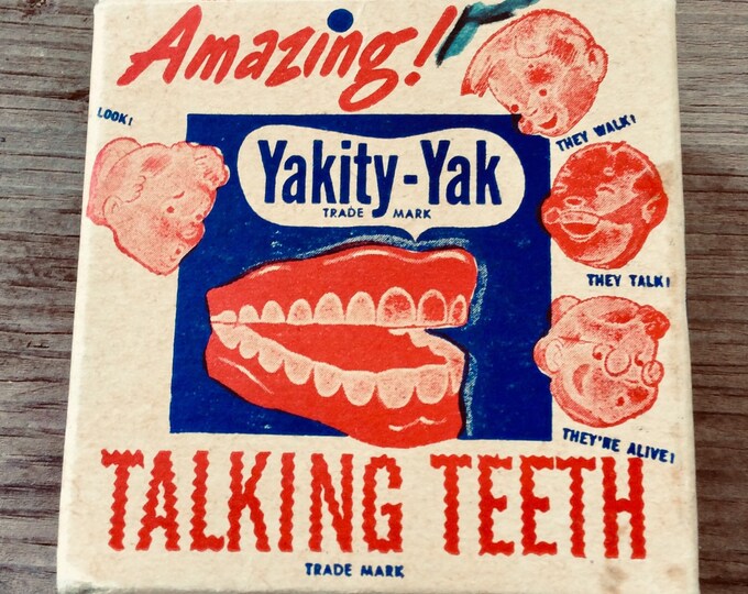 1949 Amazing Yakity-yak Talking Teeth With Box and Both Keys - Etsy
