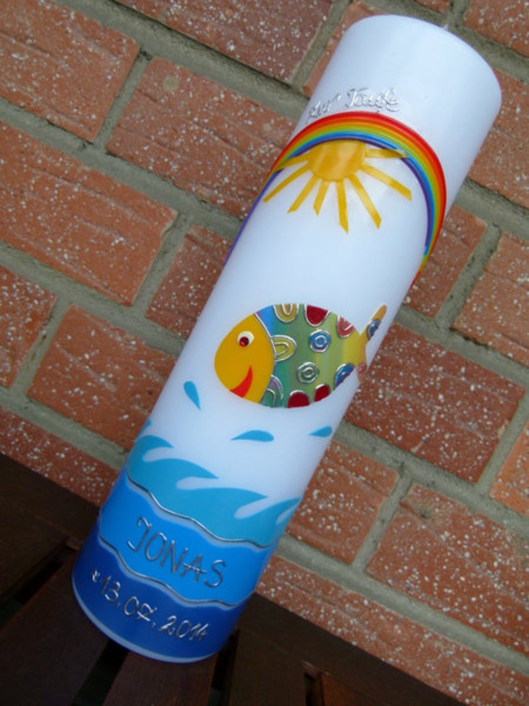 Baptism Allott Colorful Fish Original Water Girl Candle Baptism ...