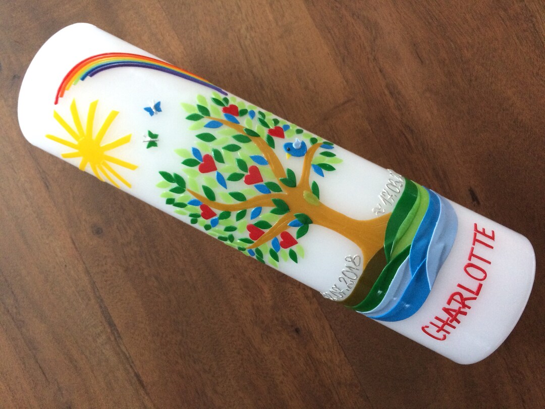 Baptismal Candle Tree of Life - Etsy