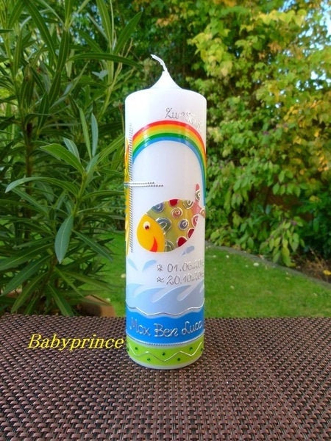 Baptismal Candle Fish, Boys, Girls, Baptism - Etsy