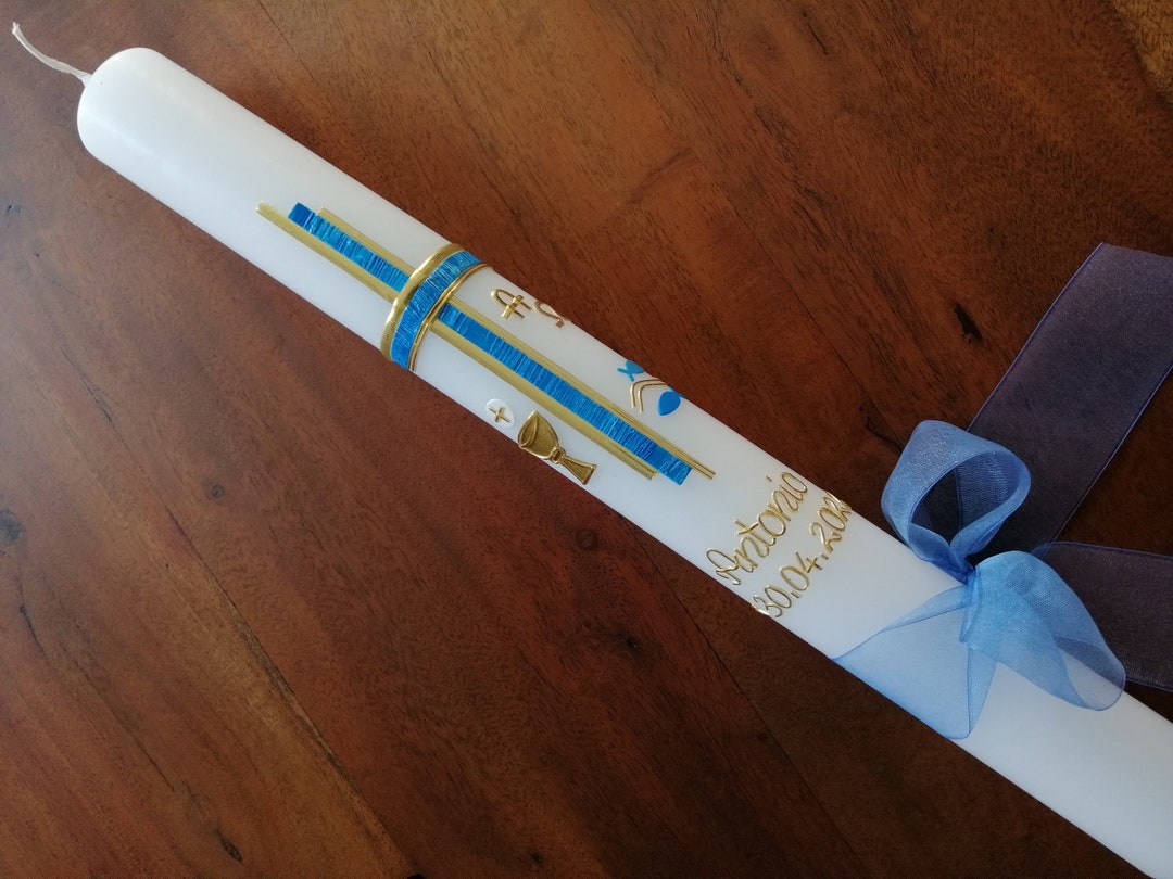 Communion Candle Baptismal Candle Communion Candle Boy, for Baptism ...