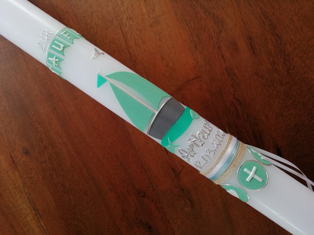 Baptismal Candle Communion Candle Ark Boat Girl Boy Handicraft No Foil ...