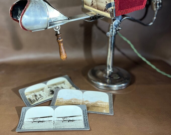 Antique Stereograph Cards Set of 3 Aviation Charles Lindbergh - Etsy