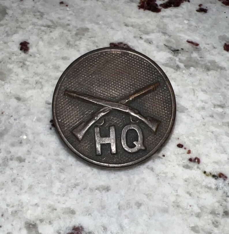 WW1 US Army INFANTRY HQ Collar Disc Disk Threaded Keeper - Etsy