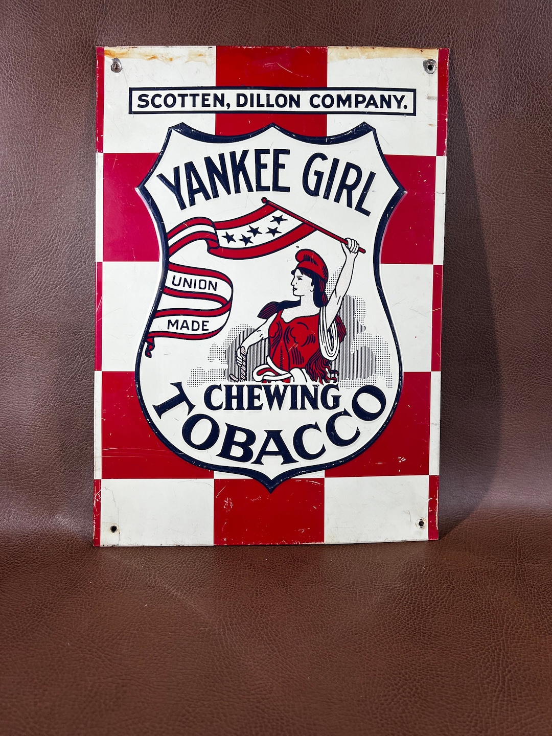Vintage Yankee Girl Chewing Tobacco Porcelain Metal Union Made Sign - Etsy