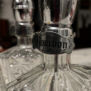 Vintage Set of 3 Liquor Decanters Crystal Glass With Chrome Pour Spouts ...