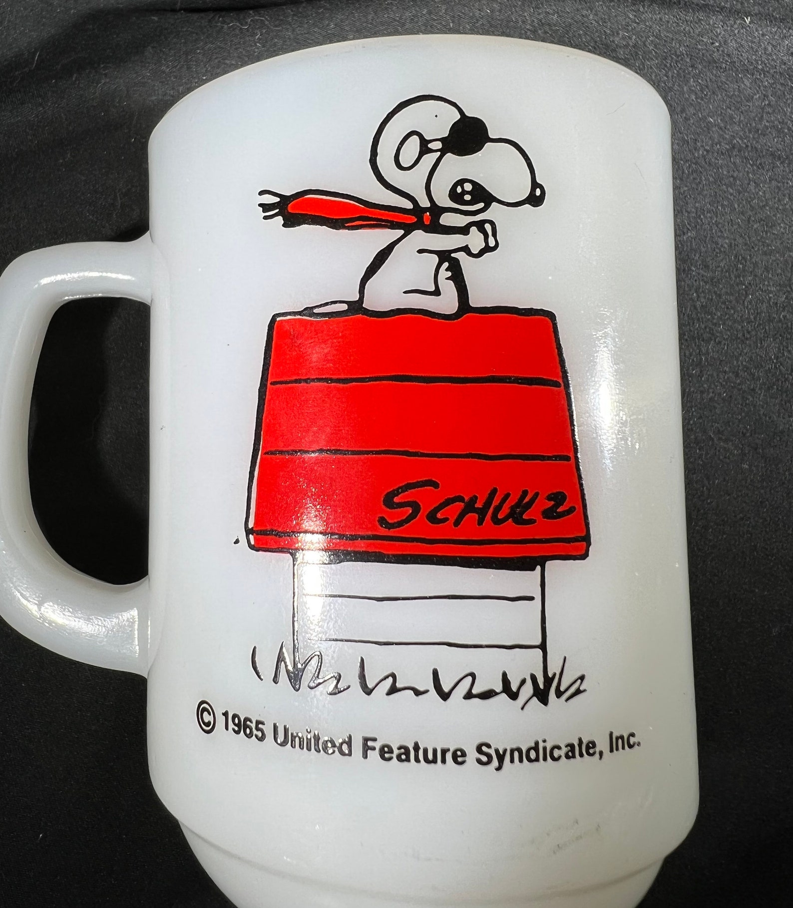 Vintage 1965 Snoopy Red Baron Coffee Mug Curse You Red Baron - Etsy