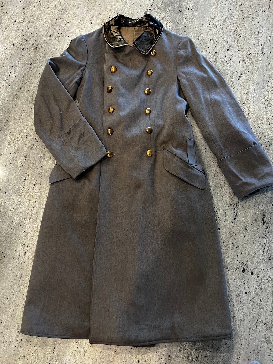 Antique WW1 German Wool Great Coat Gray Wool - Etsy