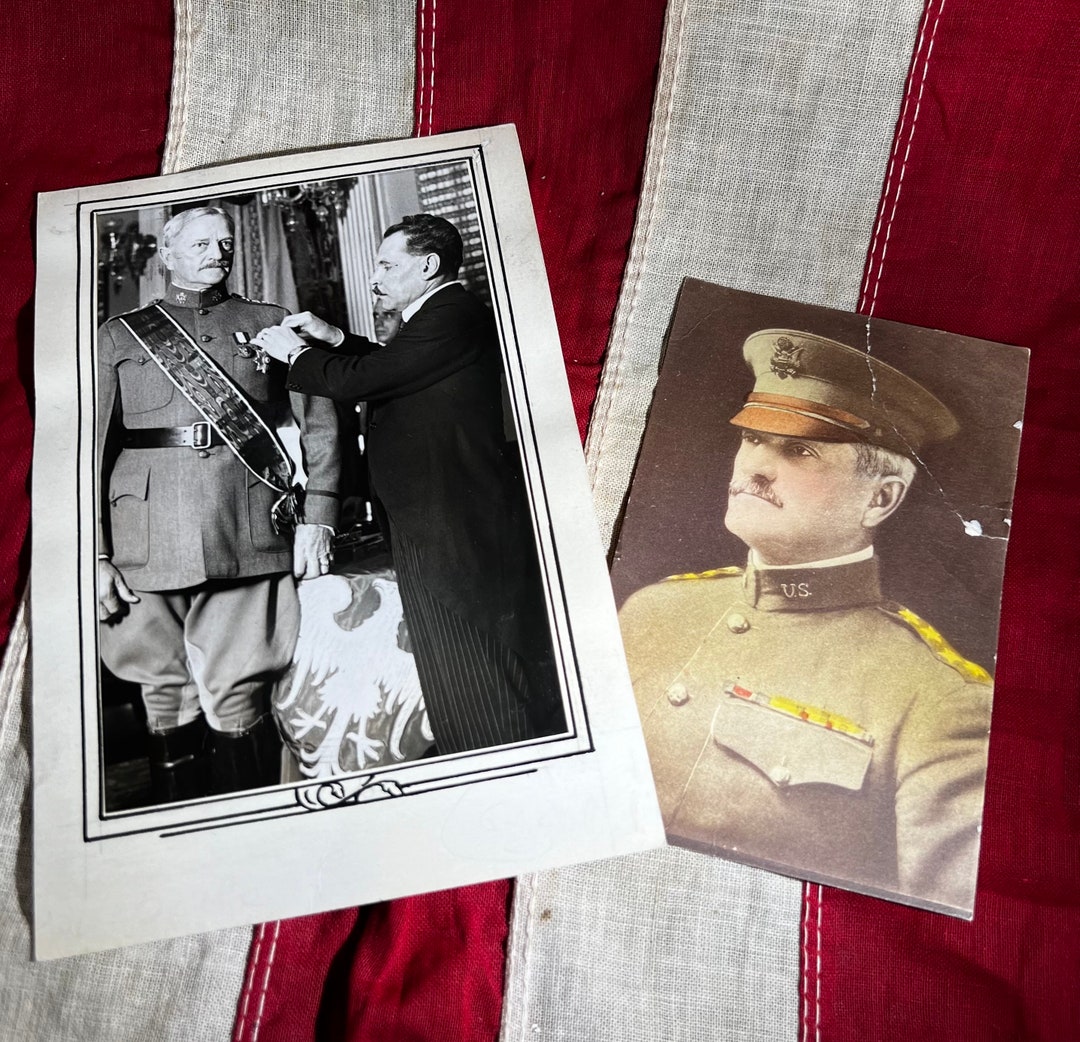 Vintage WW1 General Pershing Original Photograph and Postcard - Etsy