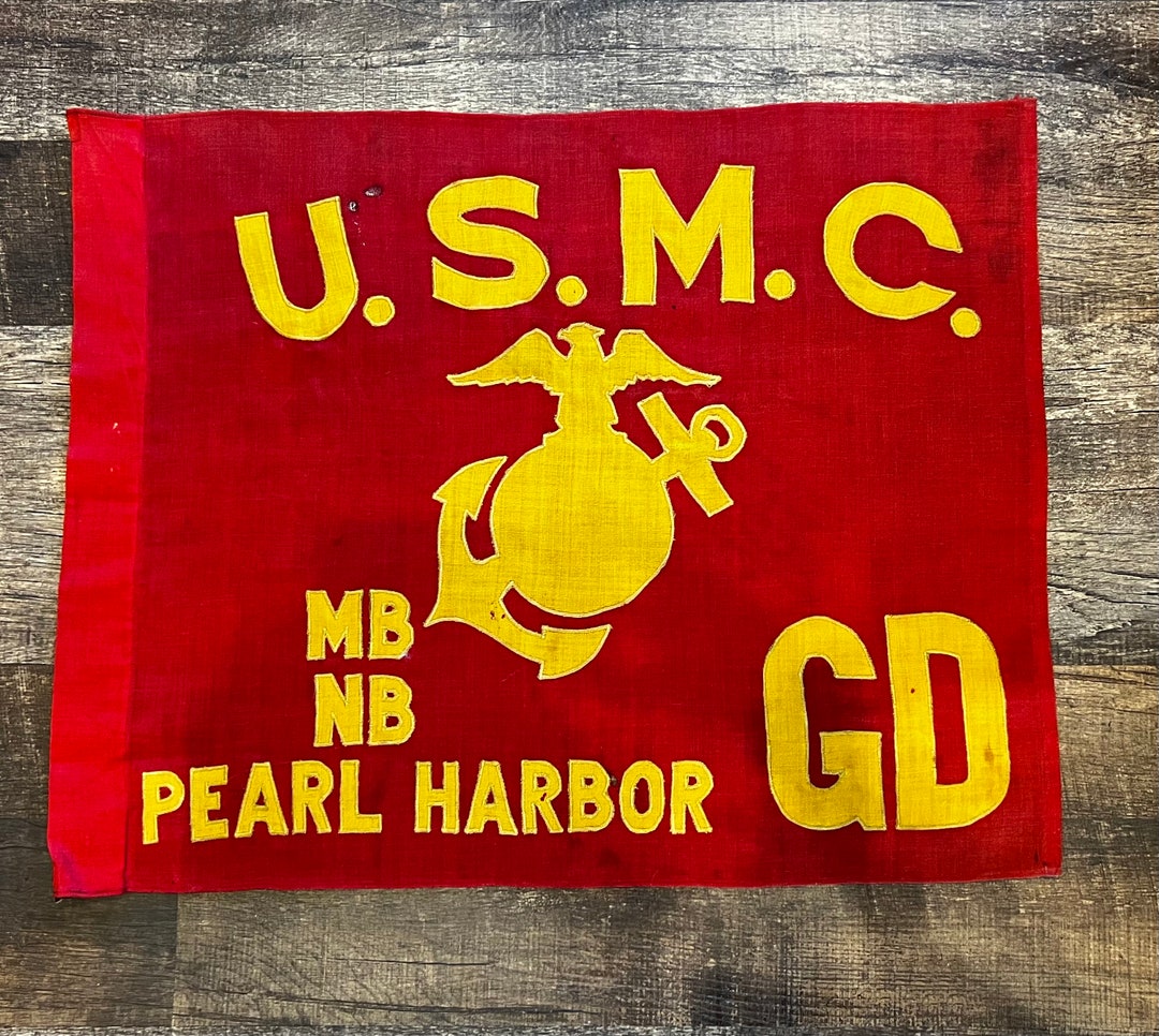 Vintage WW2 Pearl Harbor USMC Guidon Flag Original - Etsy